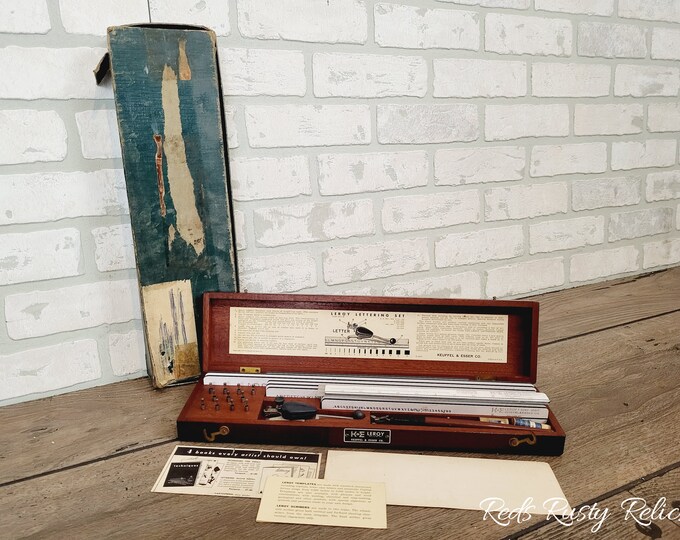 K & E Leroy Scriber Stand Lettering Set Keuffel and Esser Co. Drafting ...