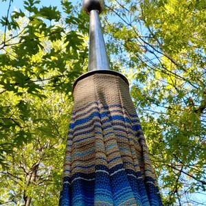 Groovy Sunmaster Blue and Grey Scalloped Patio Umbrella - Etsy