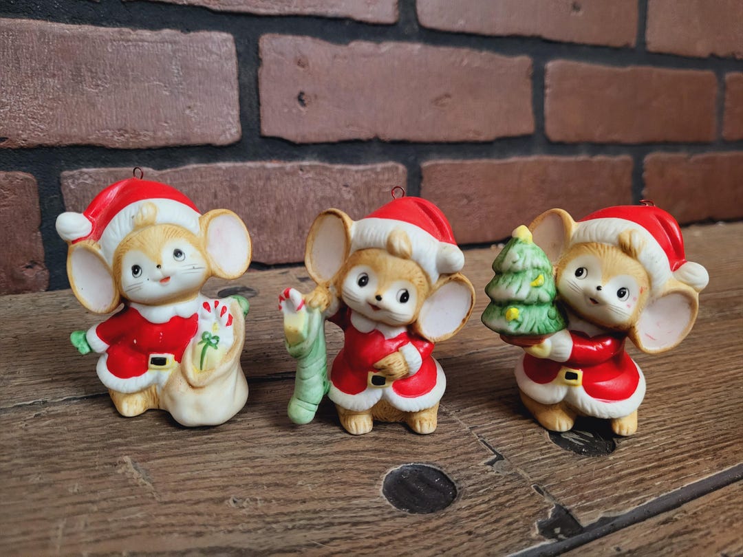 Vintage Ceramic Homco Christmas Mice Set of 3 #5252 - Etsy
