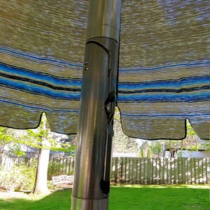 Groovy Sunmaster Blue and Grey Scalloped Patio Umbrella - Etsy