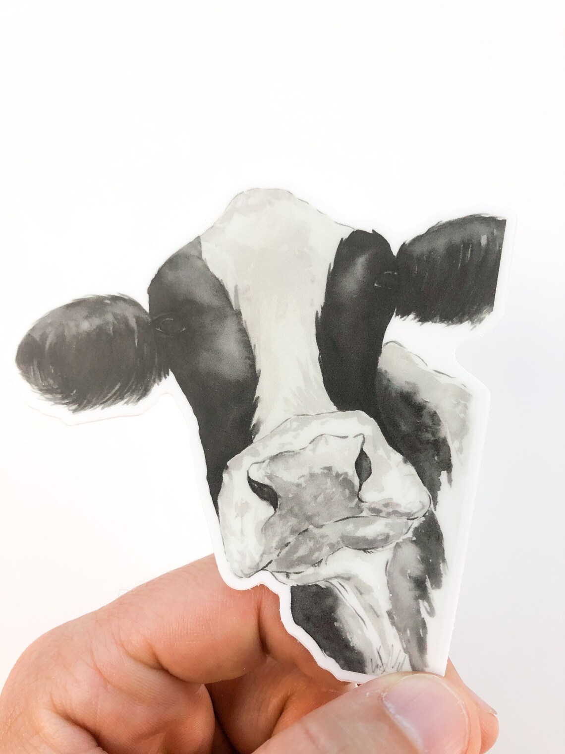 Cow Sticker for Water Bottles Cow Tumbler Decal Watercolor | Etsy