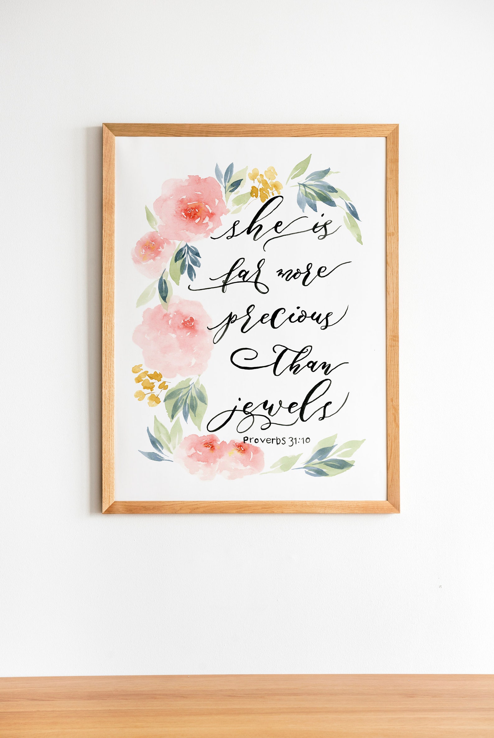 Watercolor Scripture Art Print Baby Girl Nursery Decor - Etsy