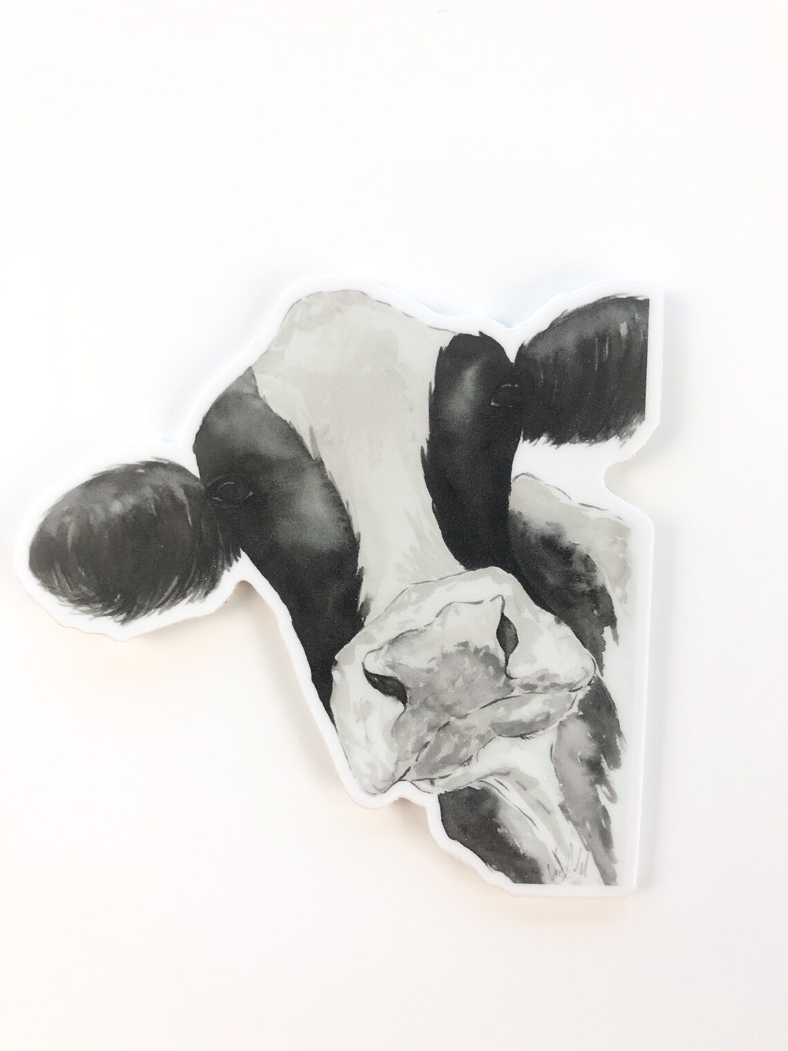 Cow Sticker for Water Bottles Cow Tumbler Decal Watercolor - Etsy