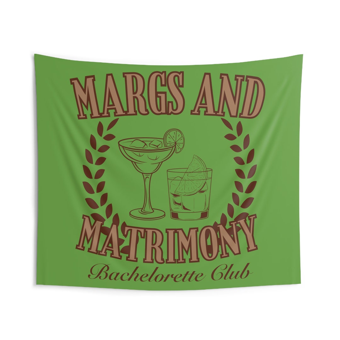 Margs and Matrimony Bachelorette Party Indoor Wall Tapestries - Etsy