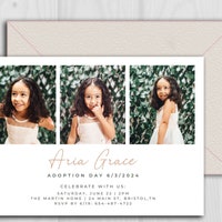 Editable Adoption Announcement Template: Family Photo (digital Download ...
