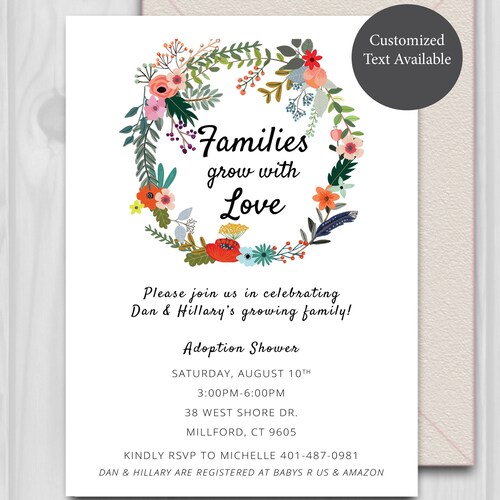 Chosen Adoption Announcement Adoption Party Invitations | Etsy