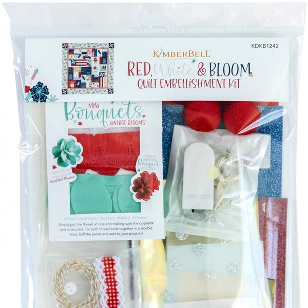Red White and Bloom Fabric Kit - Etsy