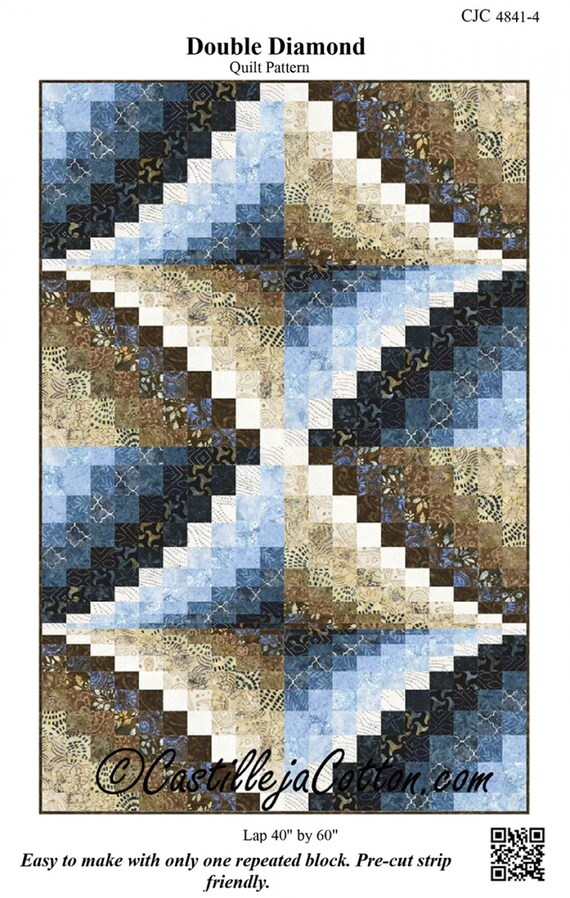 Double Diamond pieced Quilt Pattern By: Diane Mcgregor | Etsy