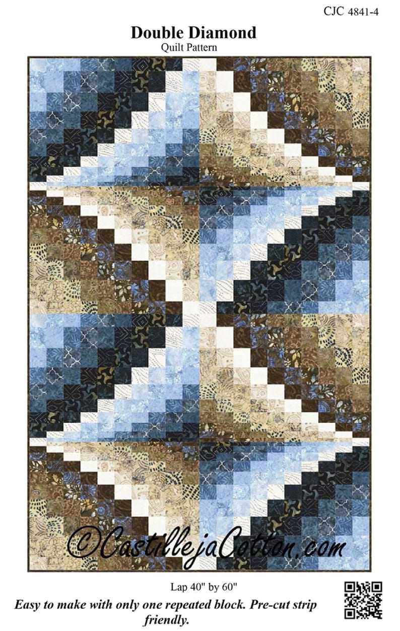 Gorgeous Stained Glass Quilt Tessellating Diamonds Quilt Pattern