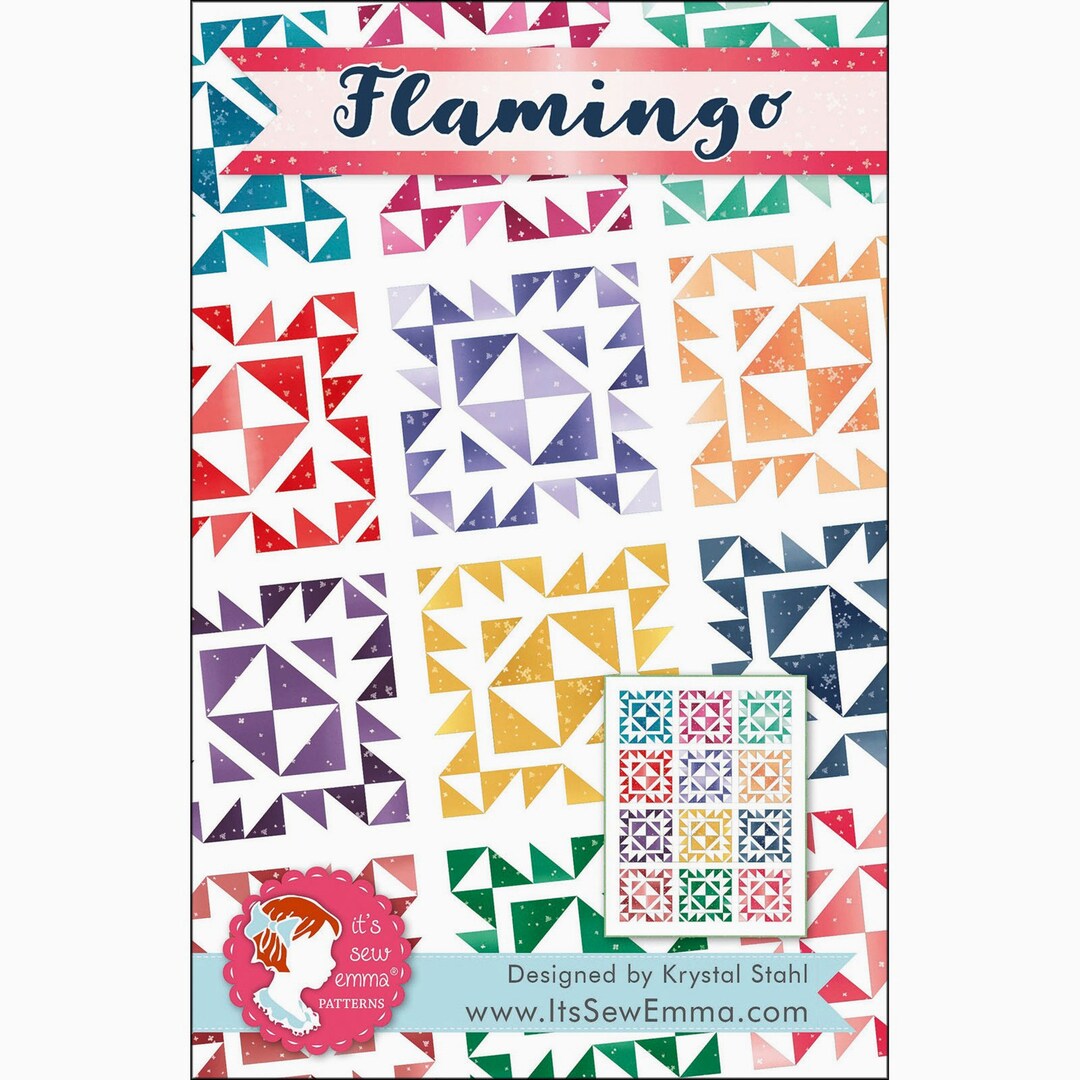 Flamingo *quilt Pattern - Fat Quarter Friendly* From: It's Sew Emma - Etsy