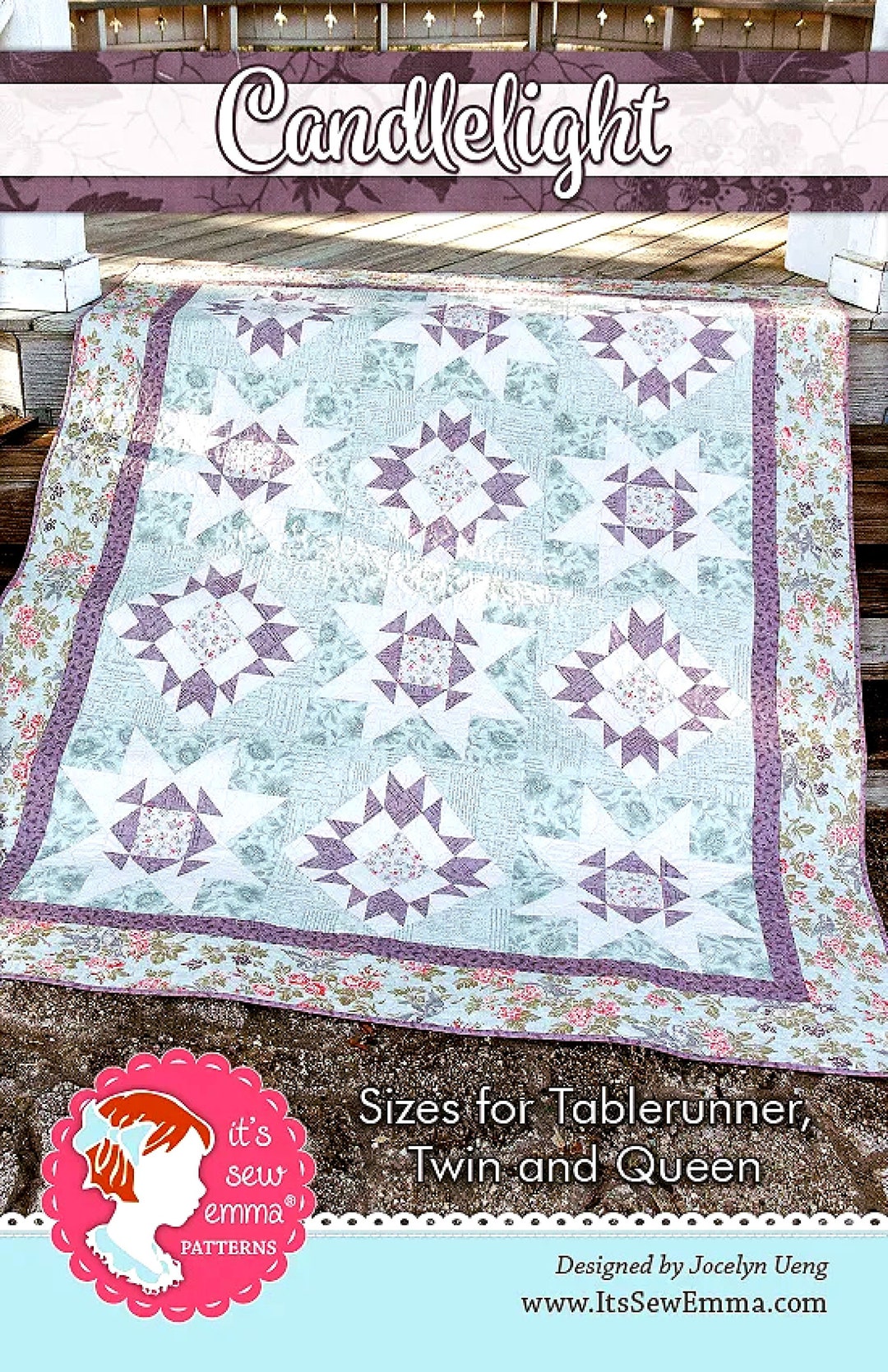 Candlelight *2-block Quilt Pattern* From: It's Sew Emma - Etsy