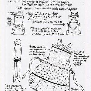 Clothespin Apron Pattern pocketed Reversible Apron With Personality One ...