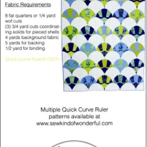 Chic Shells quick Curve Ruler Quilt Pattern From: Sew Kind of Wonderful ...