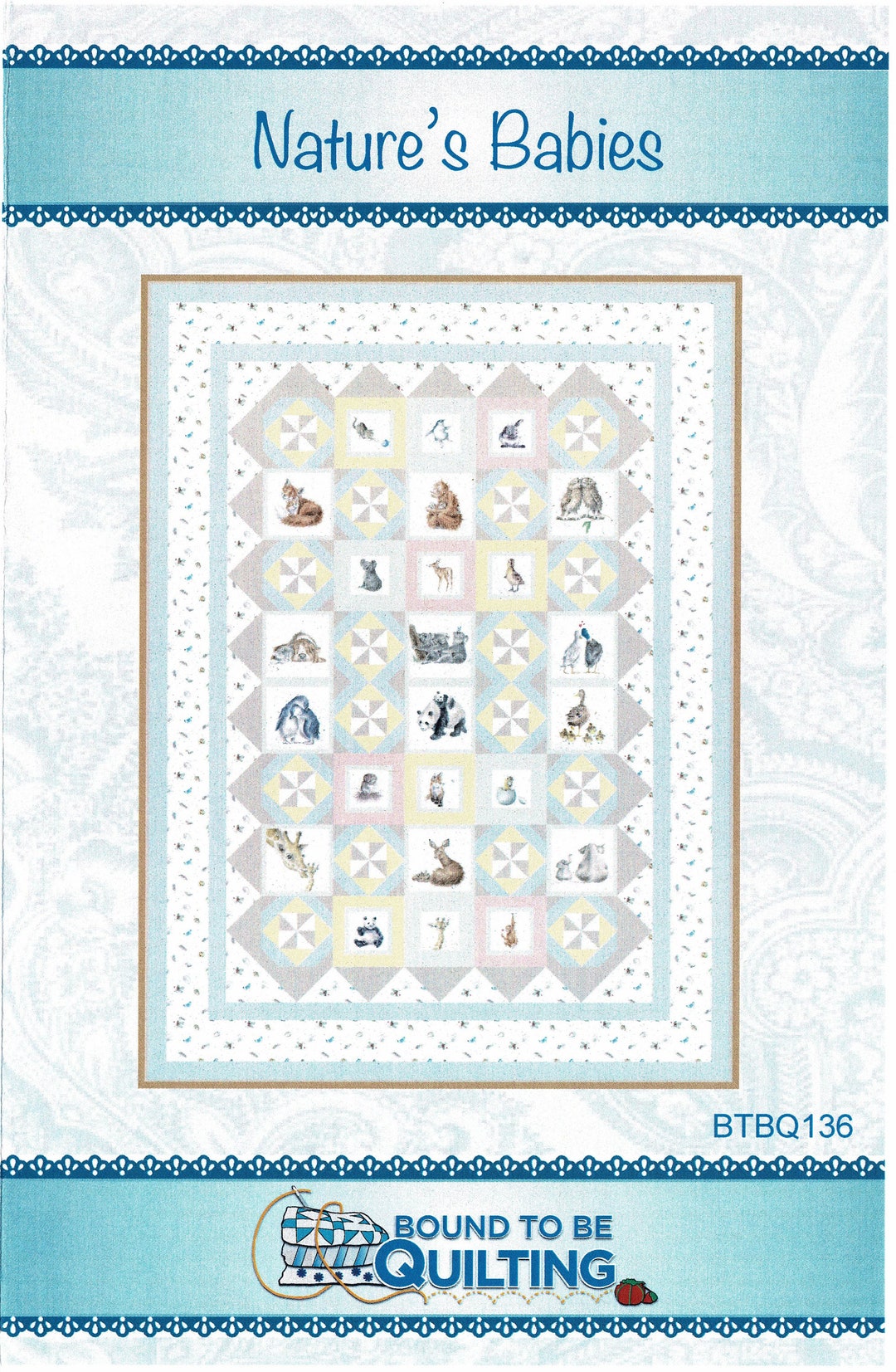 Nature's Babies panel Quilt Pattern From: Bound to Be Quilting - Etsy