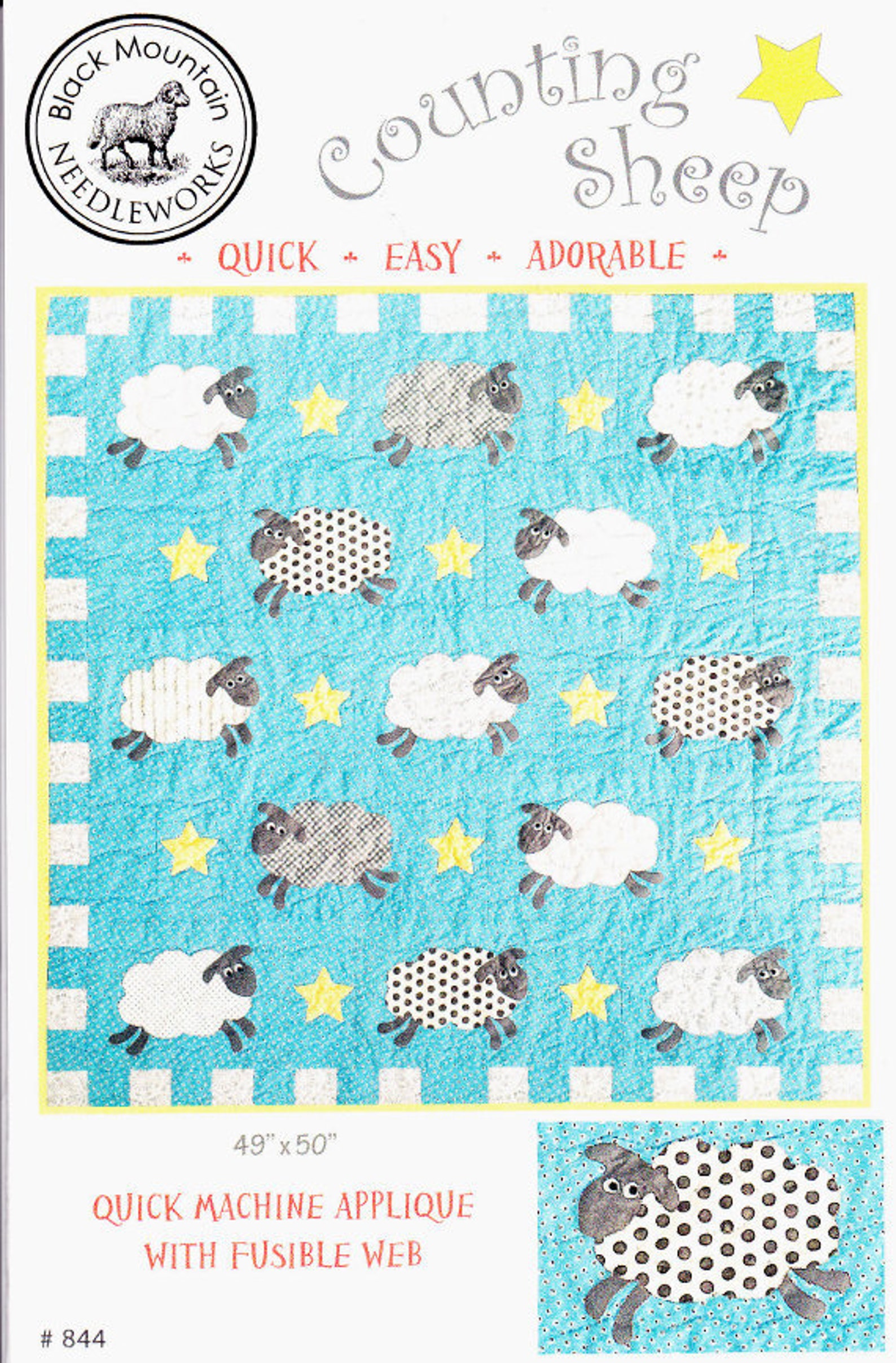Counting Sheep applique Baby Quilt Pattern From: Black - Etsy