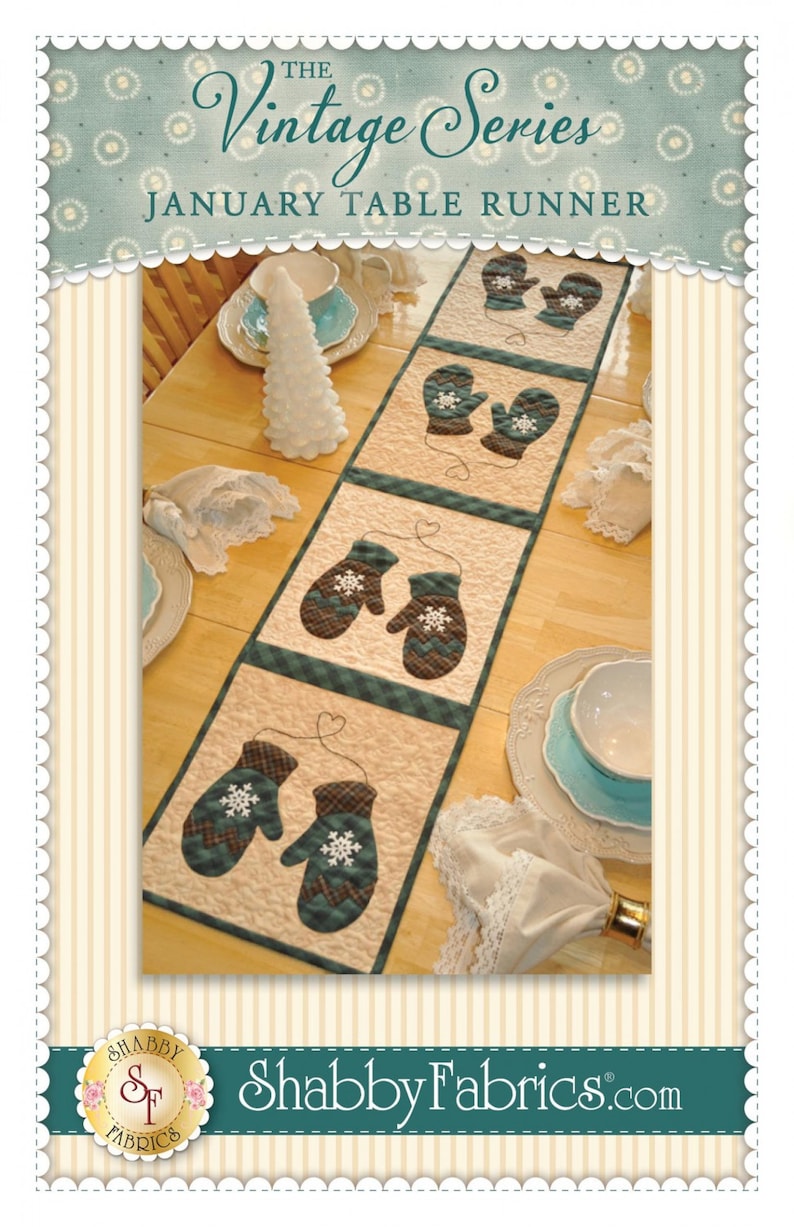 The Vintage Series: January Table Runner applique Sewing - Etsy