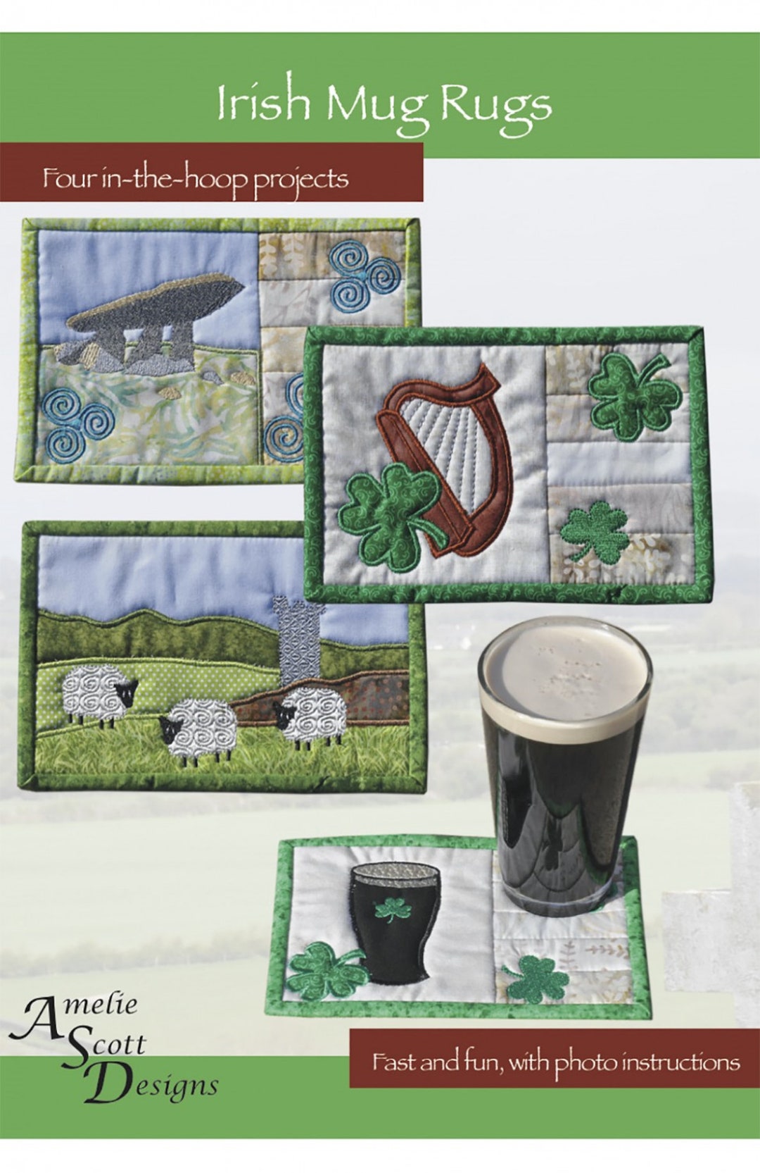 Irish Mug Rugs *machine Embroidery Designs* From: Amelie Scott Designs ...