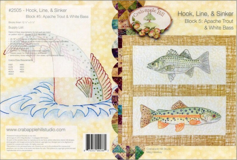 Hook Line & Sinker 10-month Block of the Month Quilt | Etsy