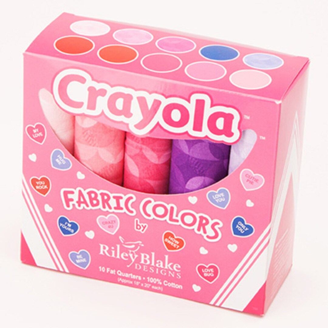Crayola™ Fat Quarter Box - Valentine *kaleidoscope Collection* From ...