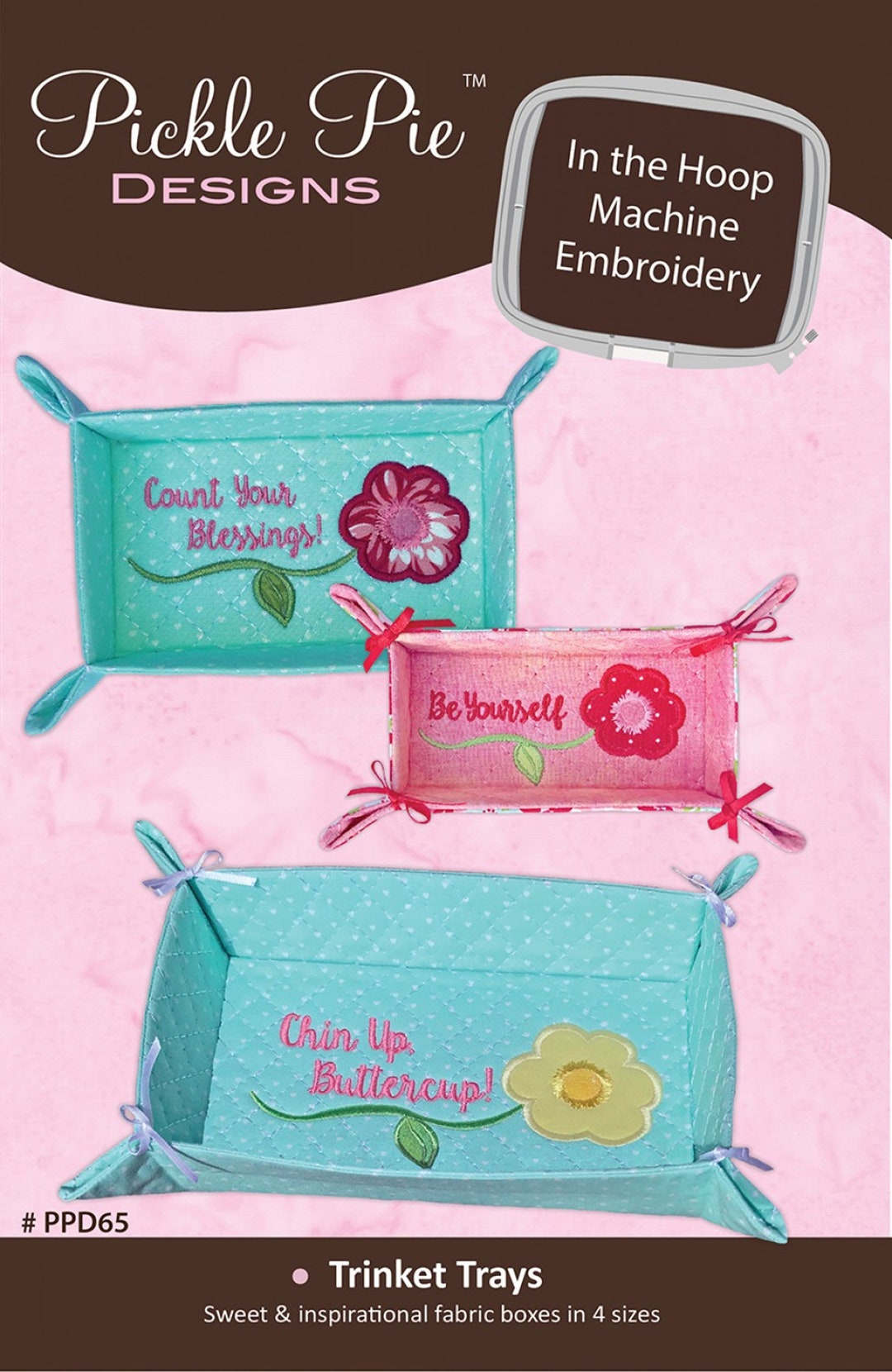 Trinket Trays *4 Sizes on Machine Embroidery Cd* From: Pickle Pie ...