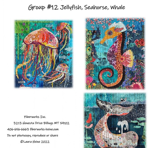 Laura Heine Jelly Fish Collage Kit - Etsy