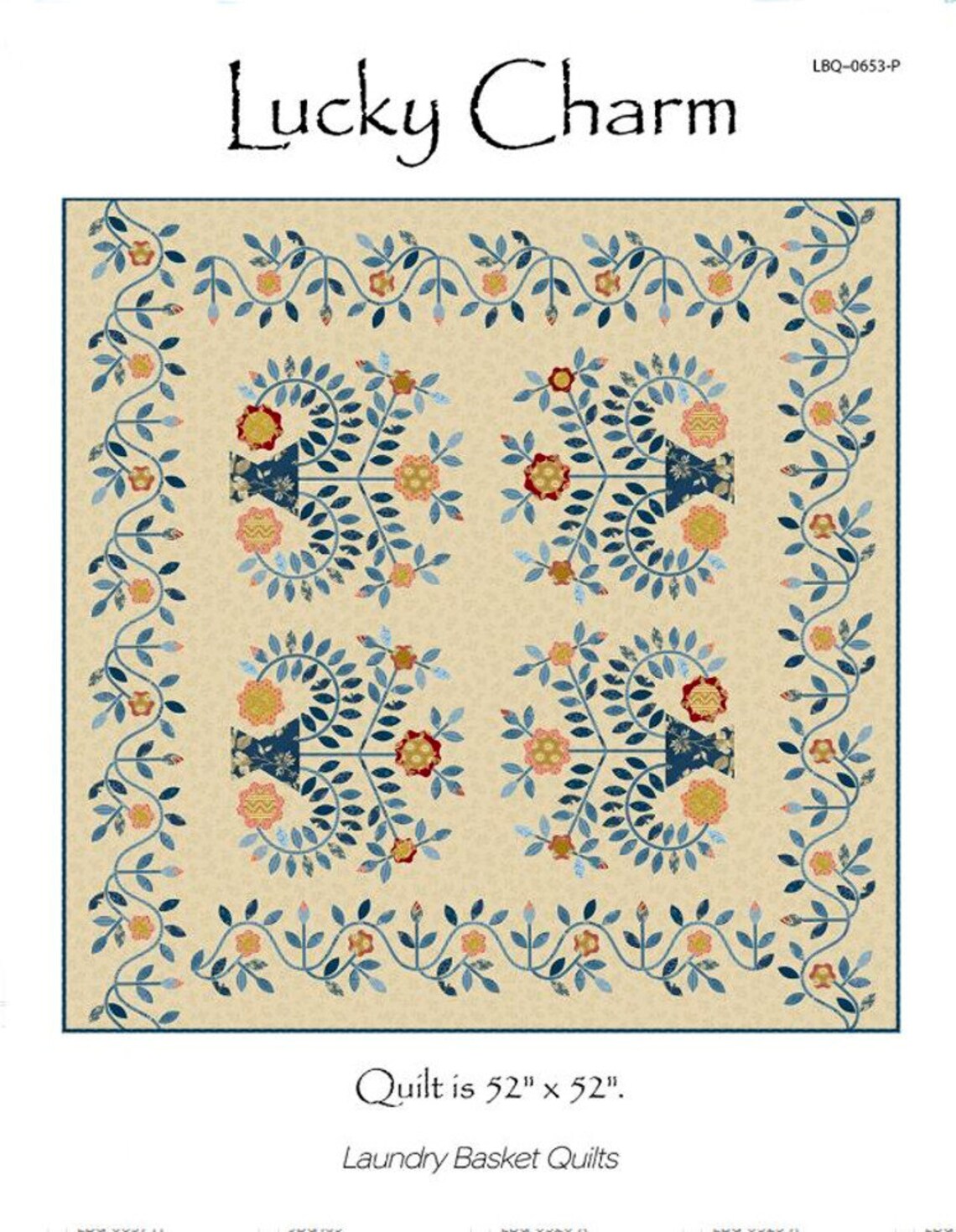 Lucky Charm applique Quilt Pattern By: Edyta Sitar Laundry - Etsy