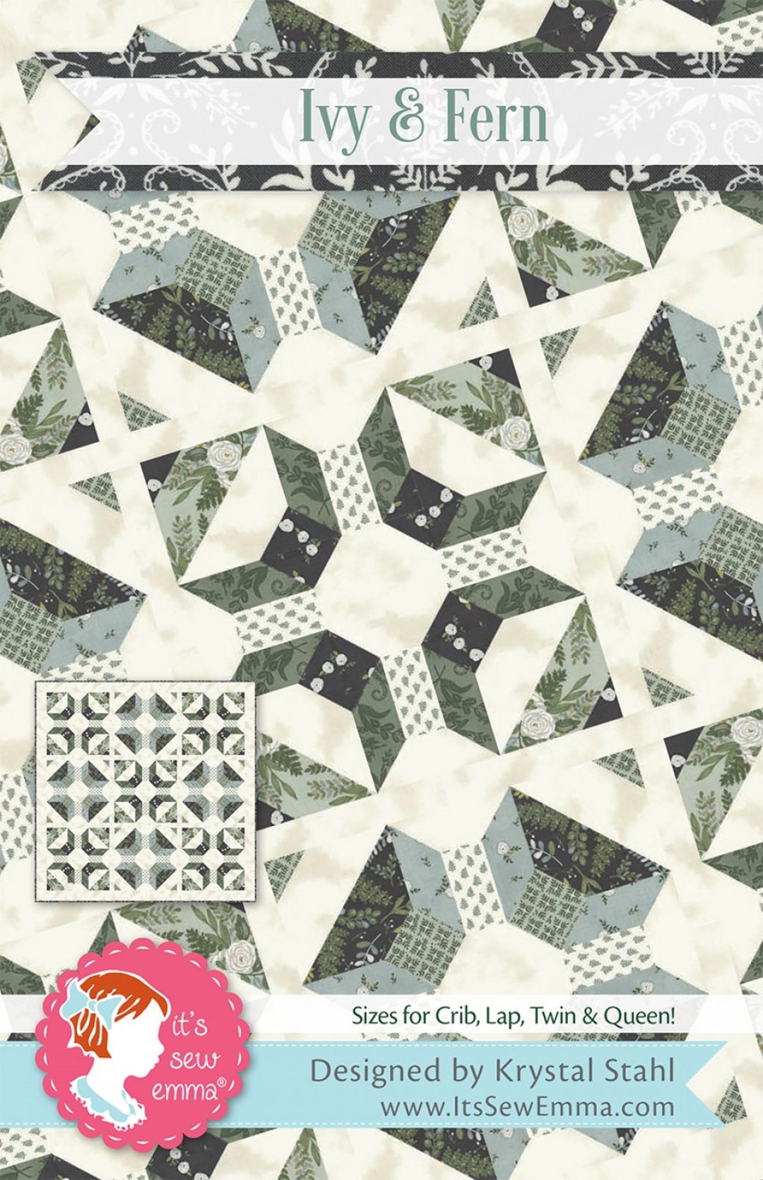 Ivy & Fern quilt Pattern By: Krystal Stahl It's Sew Emma - Etsy