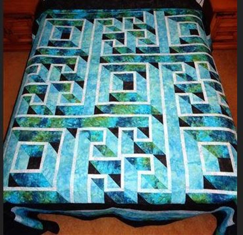 Labyrinth Walk pieced Quilt Pattern By: Christopher Florence - Etsy