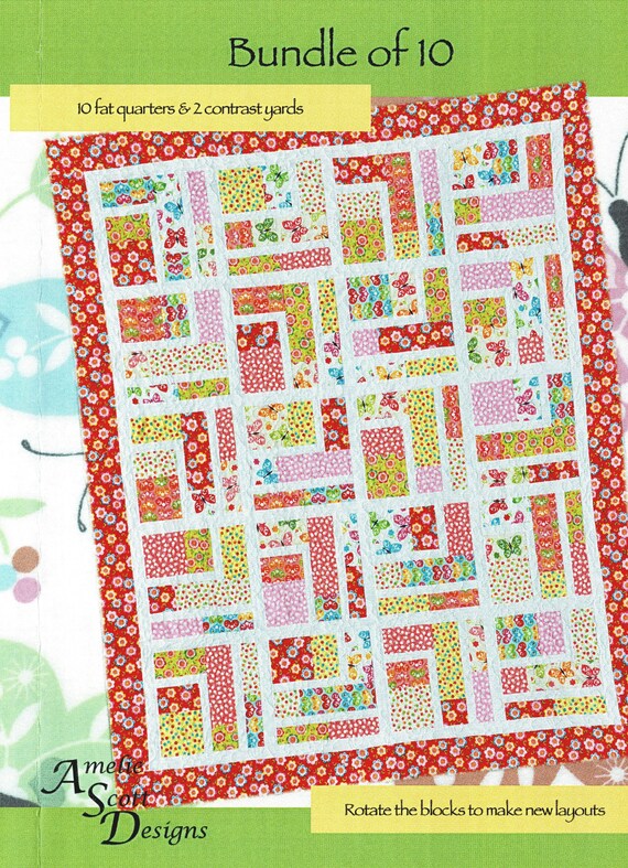 Bundle of 10 quilt Pattern Fat Quarter Friendly From: - Etsy