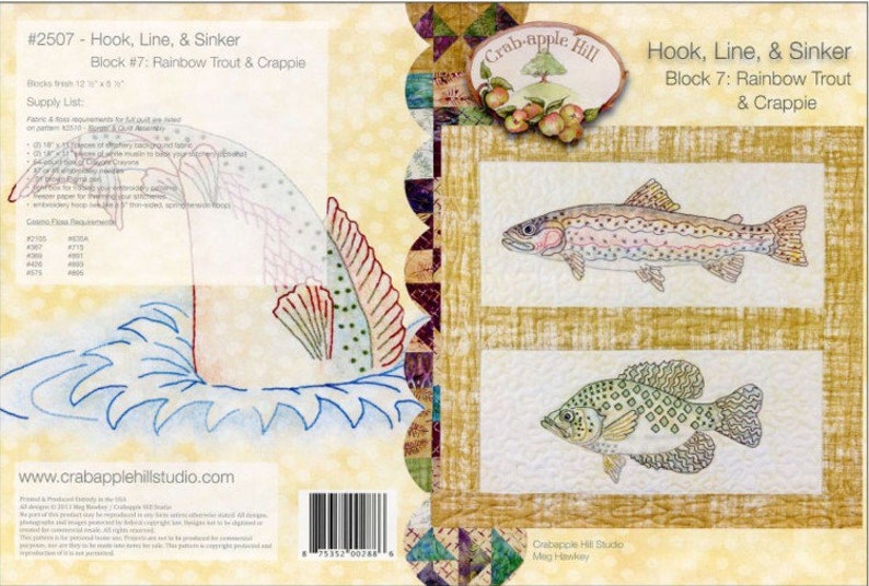 Hook Line & Sinker 10-month Block of the Month Quilt | Etsy