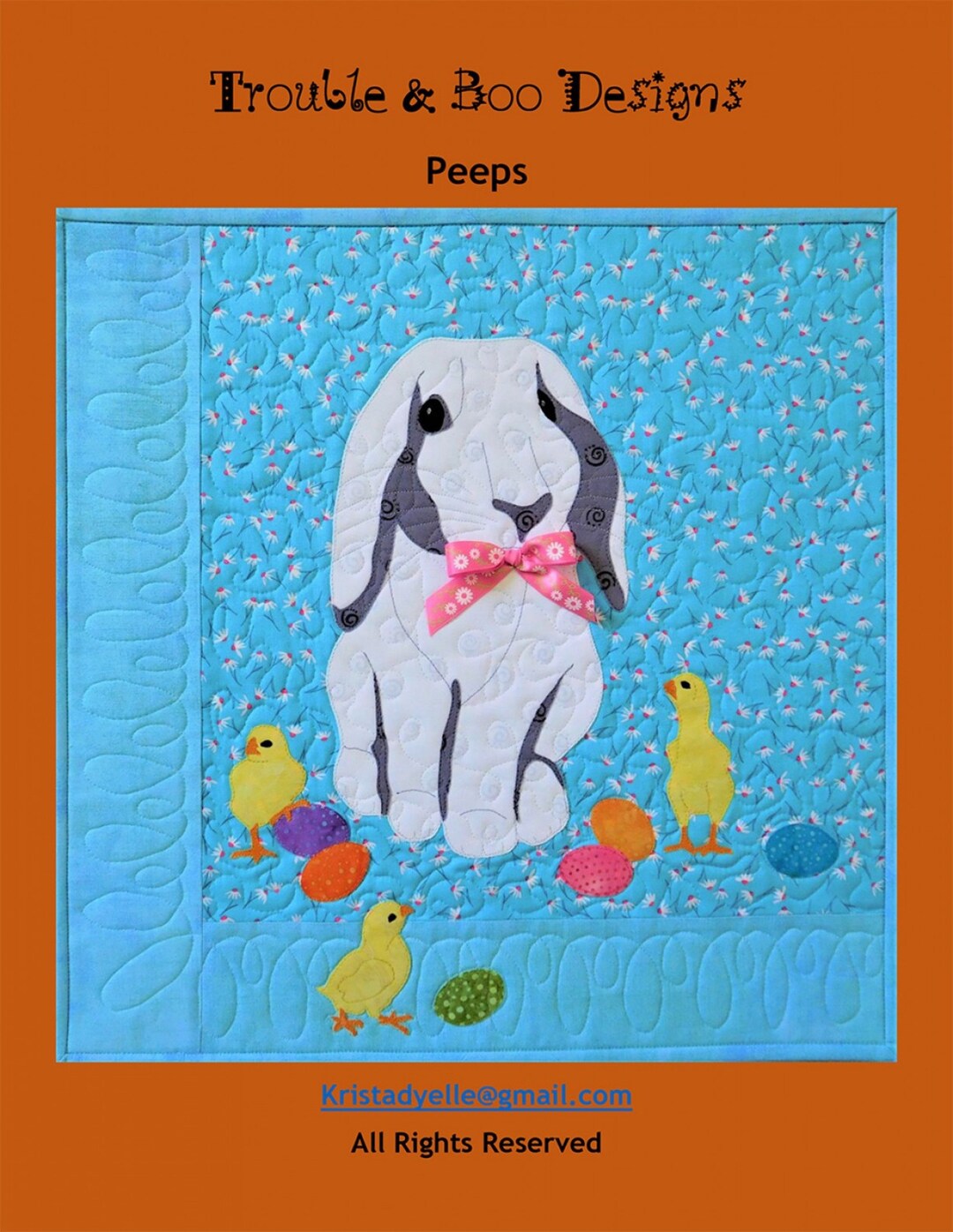 Peeps *wall Hanging Quilt Pattern* From: Trouble & Boo Designs - Etsy