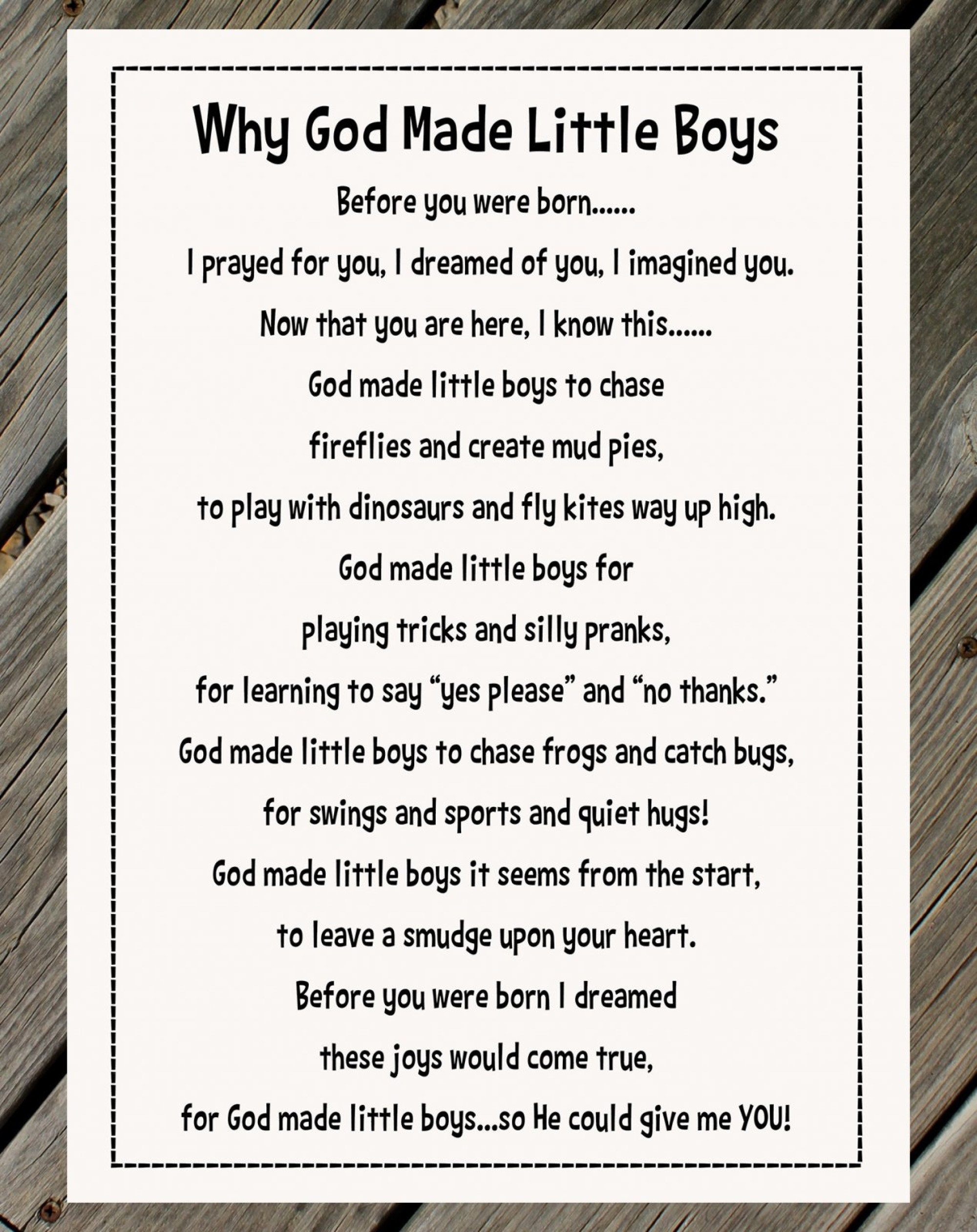 Why God Made Little Boys applique Wall Hanging Includes - Etsy