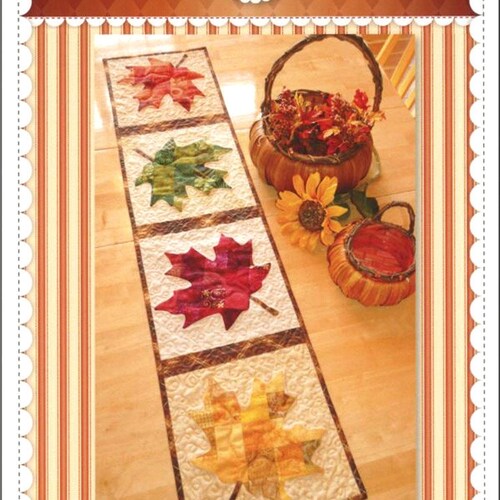 Patchwork MAPLE LEAF Table Runner Pattern By: Shabby Fabrics - Etsy