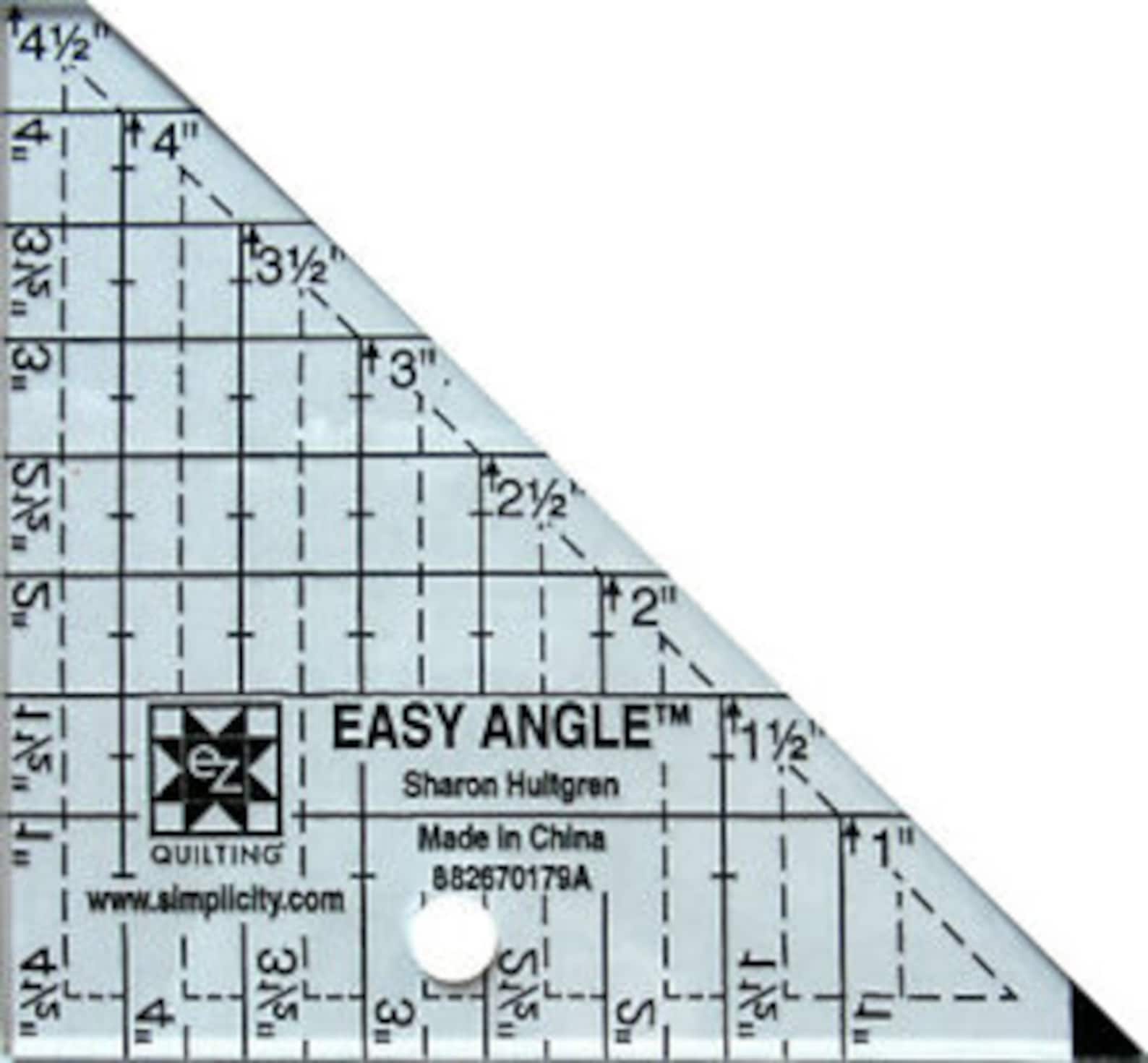 Easy Angle Triangle Ruler 45 Degree 4-1/2inch By: Sharon - Etsy
