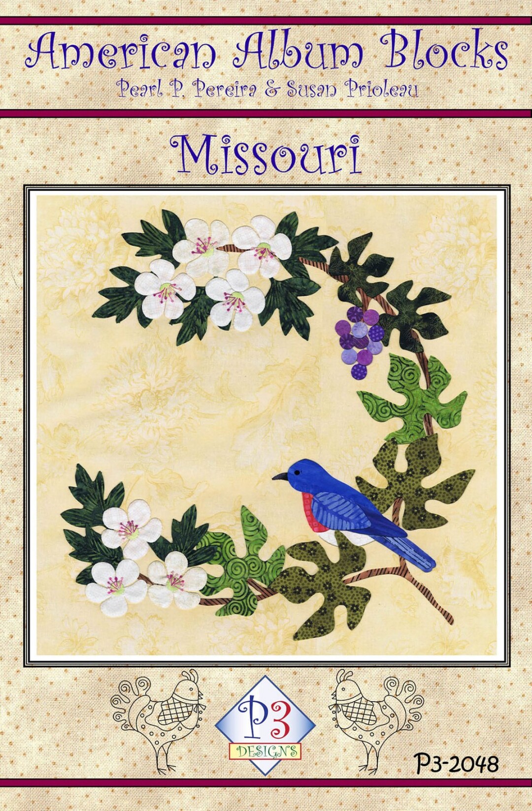 American Album Blocks Missouri Block 48 pattern From: P3 Designs - Etsy