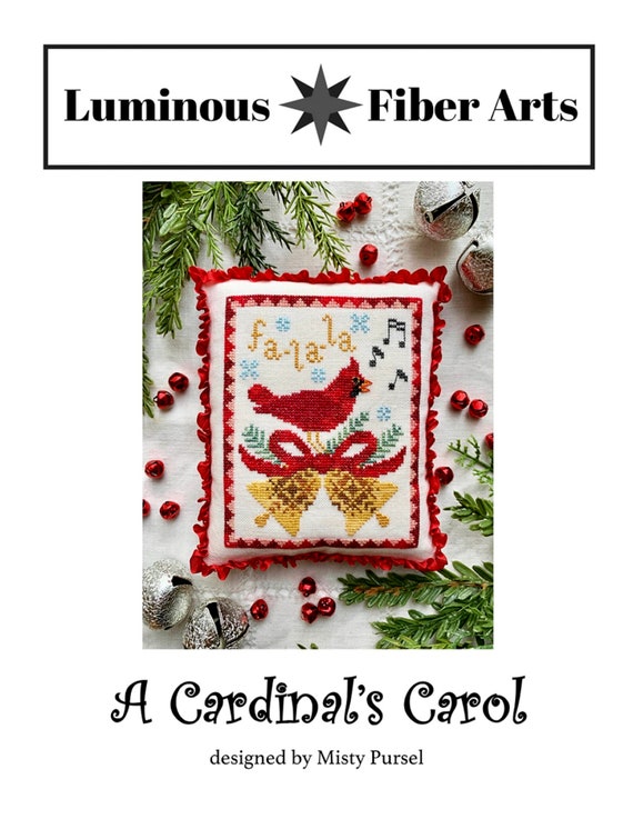 A Cardinal's Carol counted Cross Stitch Pattern By: | Etsy