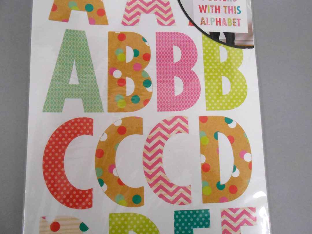 EK Success Jumbo Alphabet Stickers for Posters, Class Boards, Signs - Etsy