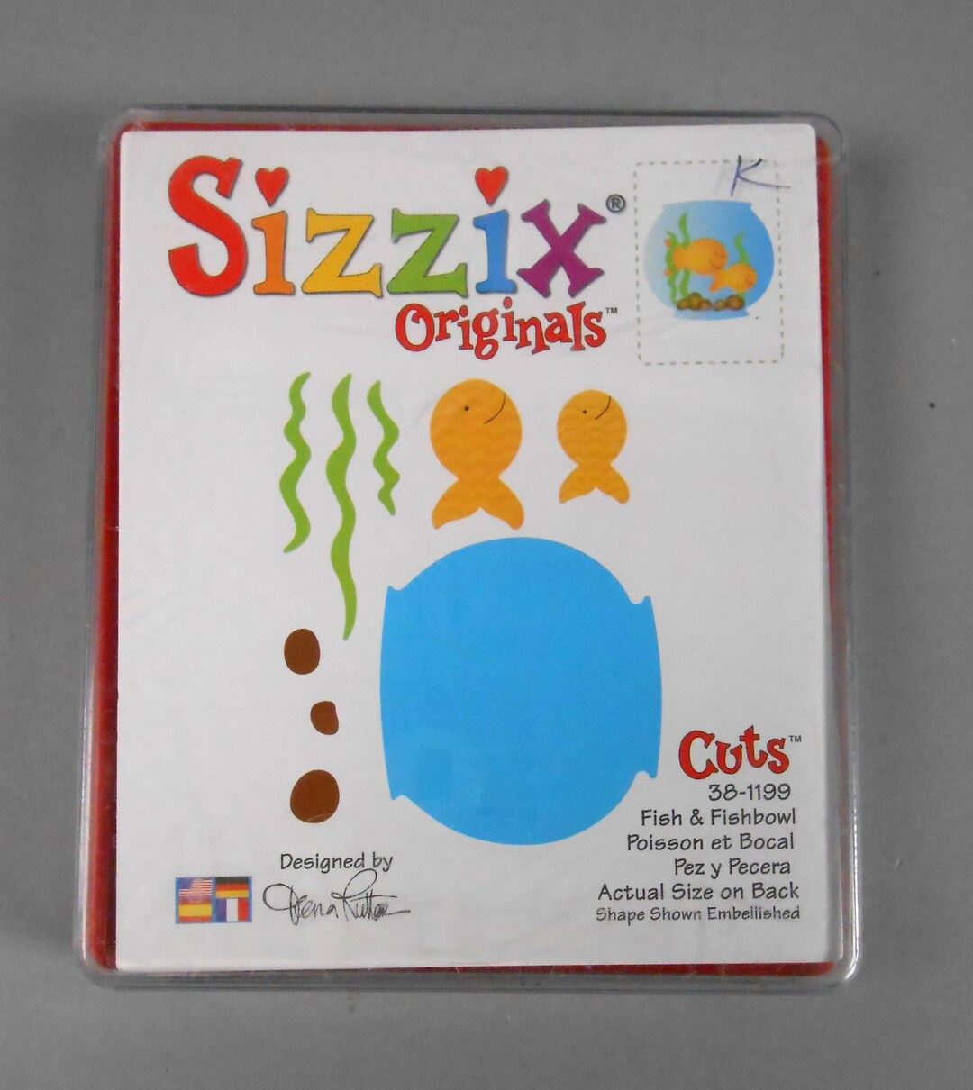 Sizzix Original Red Die Fish & Fishbowl Destash - Etsy