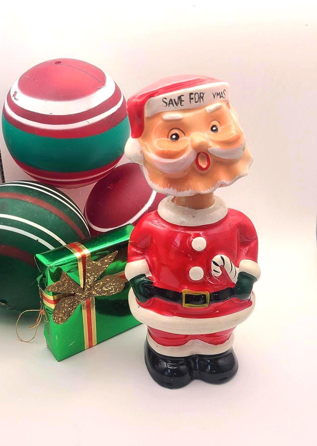 1950s Bobblehead Santa Claus Bank Nodder Victoria Ceramic Japan Rare - Etsy