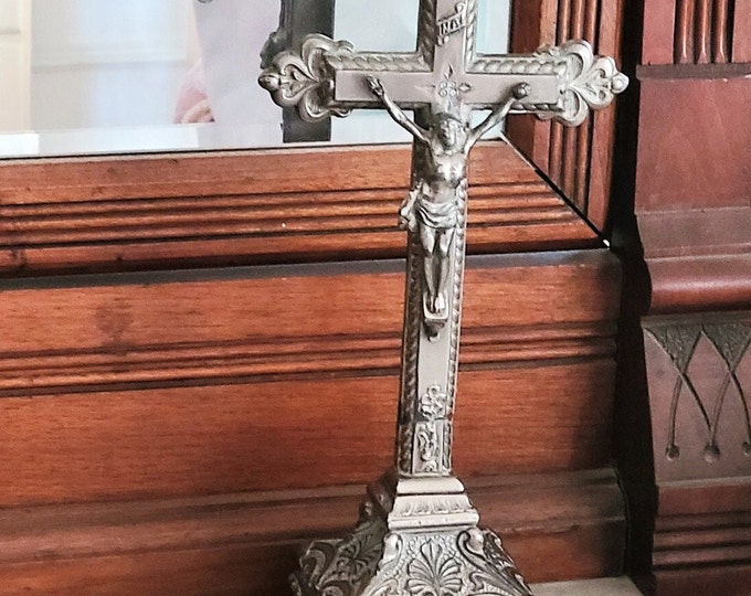 French Alter Cross 12 Antique Crucifix Free Standing Table Cross - Etsy