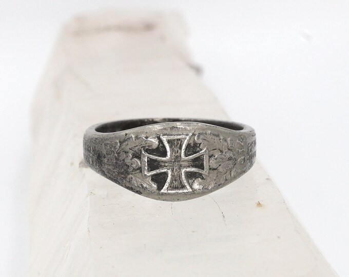 Imperial German Iron Cross Ring / 1914 Iron Historic WWI Patriotic Ring ...