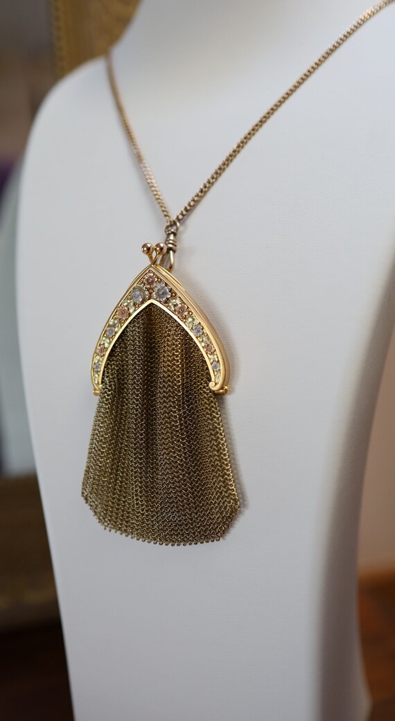 Victorian Coin Purse Pendant in 14k Gold A. Frankfield & Co. | Etsy