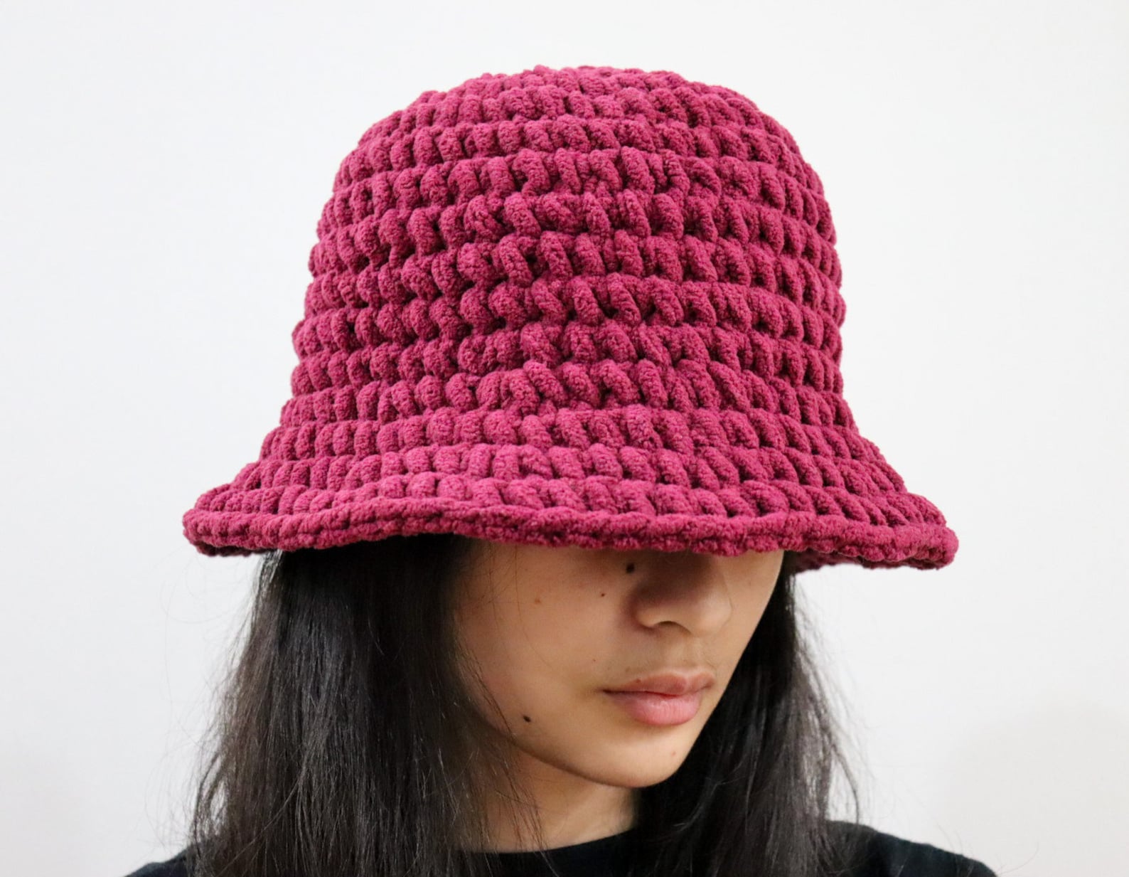 Custom Handmade Bucket Hat, Fuzzy Bucket Hat, Crochet Bucket Hat, Thick ...