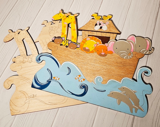 Noah's Ark Wood Cutouts, Craft Projects, Babies Cut Outs, Nursery ...