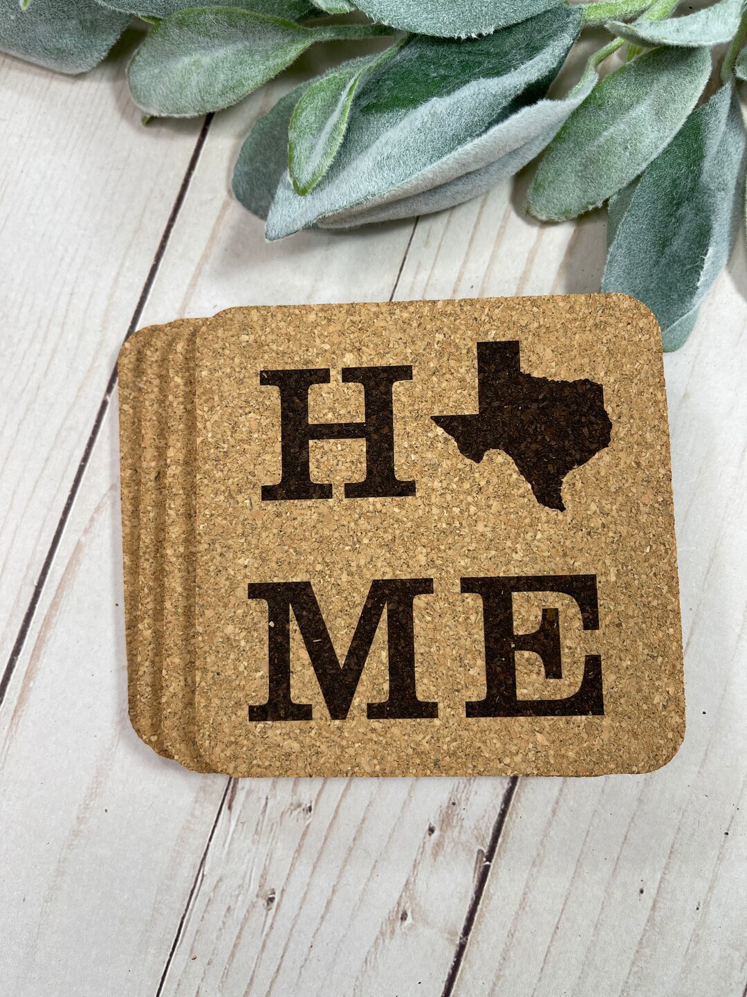 Home State Coasters, State Coaster, Laser Engraved Cork Coasters ...