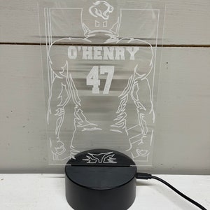 Personalized Sports Acrylic LED Light, Night Light, Gift for Teenager ...