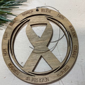 Wood Christmas Ornaments Cancer Patient Support, Cancer Survivor, Give ...