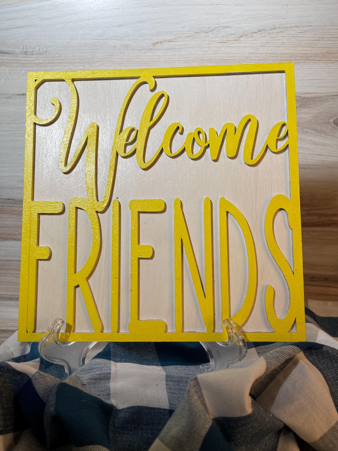 DIY Welcome Friends Sign Kit, 2 Piece Easy Craft, Multiple Sizes, Paint ...