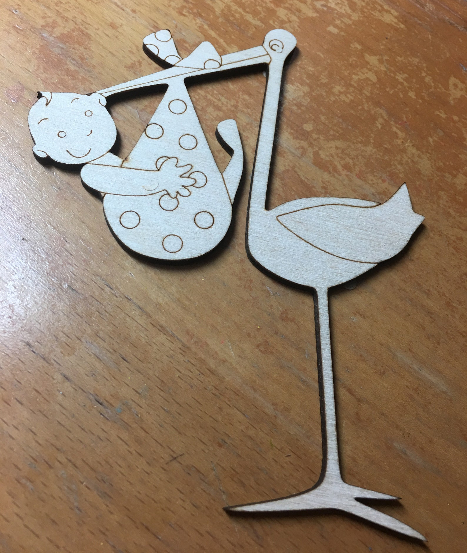 Storks Wood Cutouts Unfinished Cut Outs Wall Hanging - Etsy