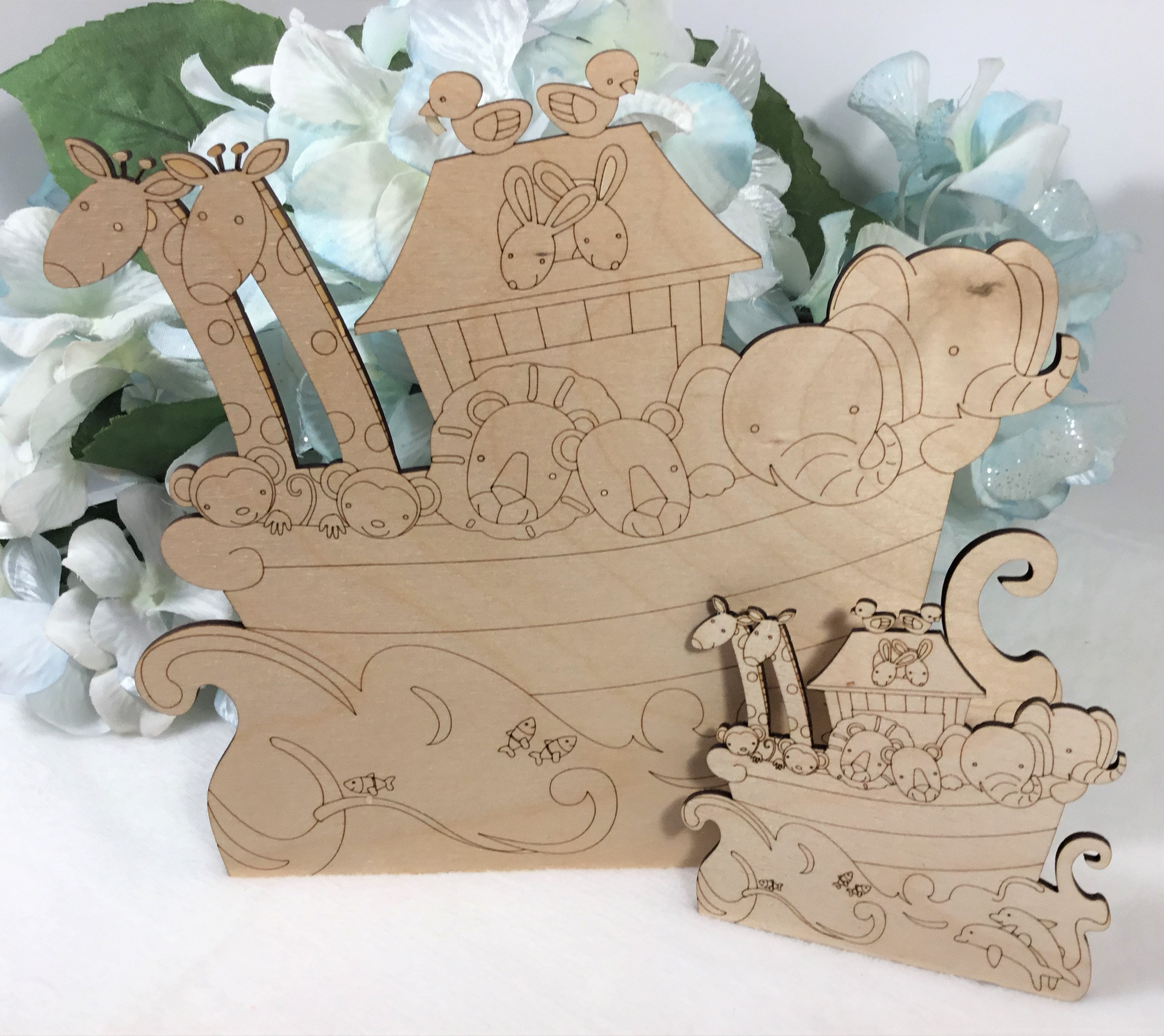 Noah's Ark Wood Cutouts, Craft Projects, Babies Cut Outs, Nursery ...